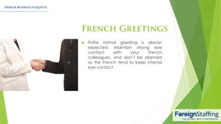 French Business Etiquette | PDF