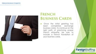 French Business Etiquette | PDF