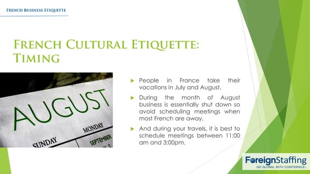 French Business Etiquette | PDF | Travel Preparation and Advice | Travel
