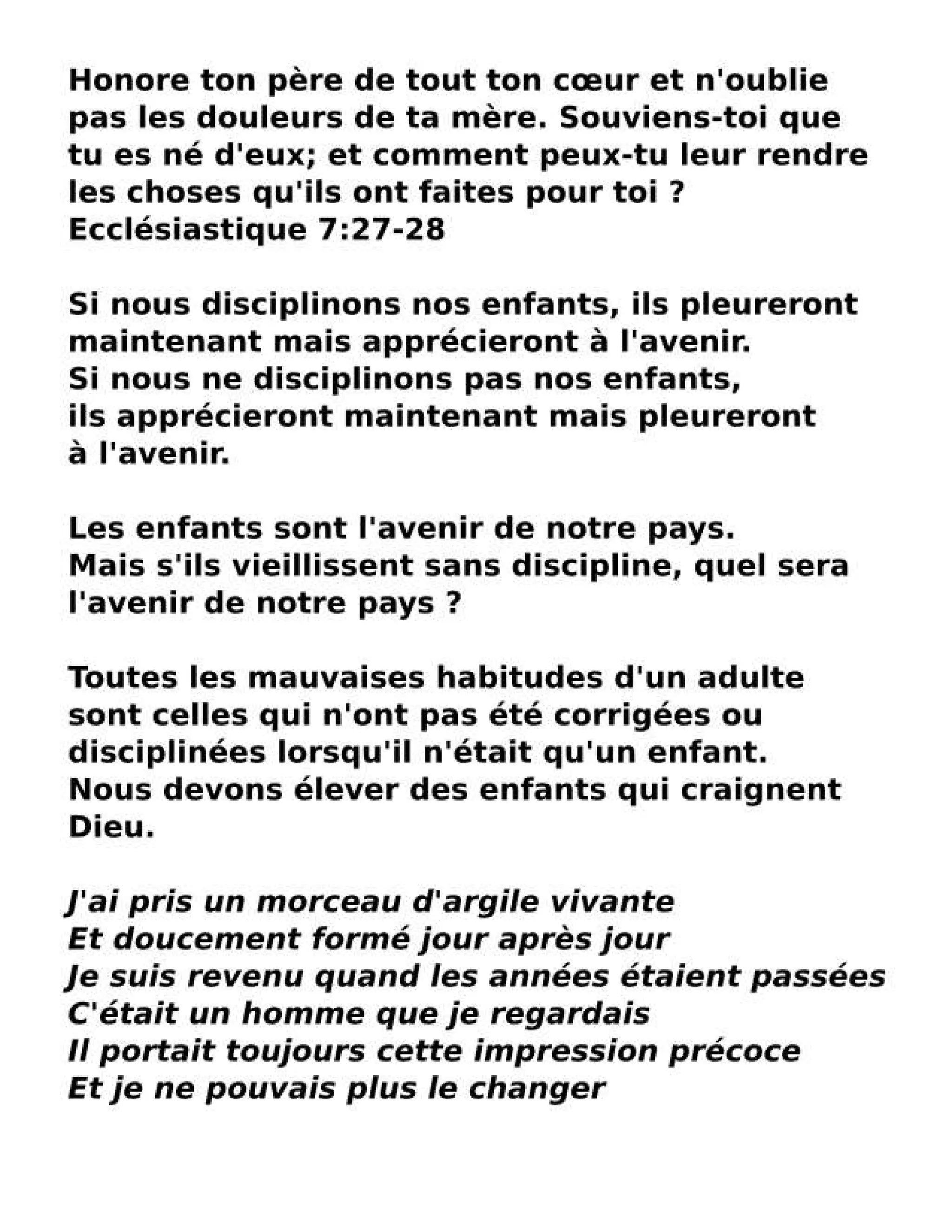 French Child Discipline Tract | PDF