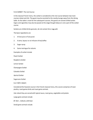 French clasical menu | RTF