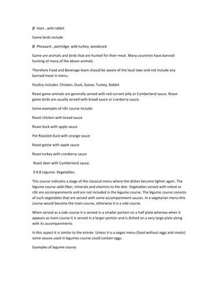 French clasical menu | RTF