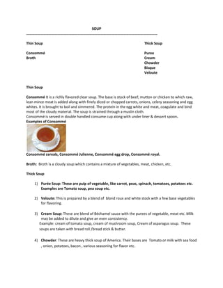 French classical menu | DOCX