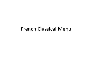 French classical menu | PPTX