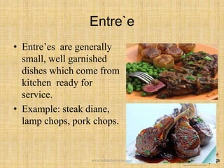 French classical menu with examples | PPTX