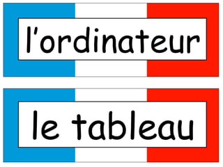 French Classroom Objects Labels | PPT