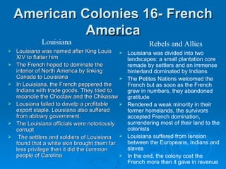 French colonies in america | PPT