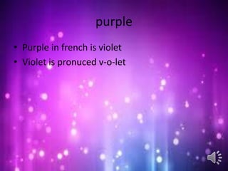 French colours By Kwally Nugent | PPTX