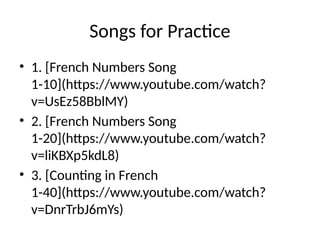 Counting in French from 1 to 40_beginners | PPTX