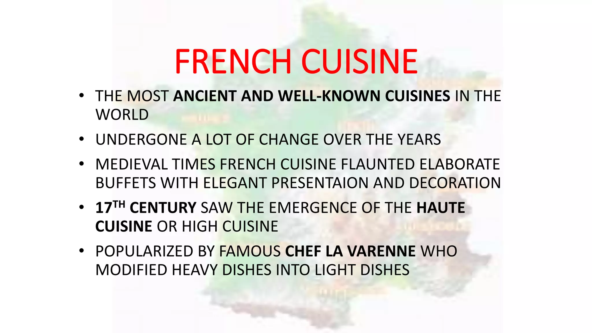 French cuisine | PPTX