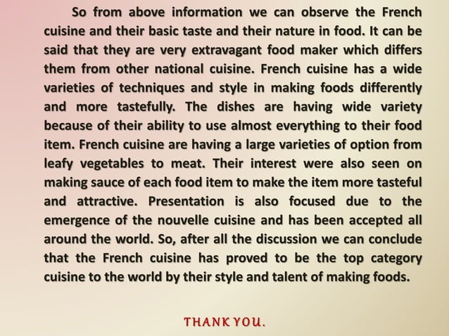 French cuisine ppt | PPTX | Desserts and Baking | Food & Drink