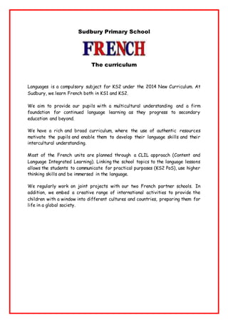 French curriculum | PDF