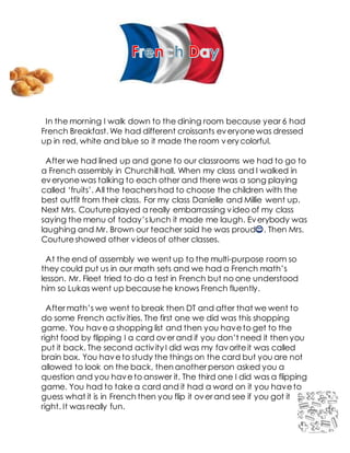 French day report | PDF