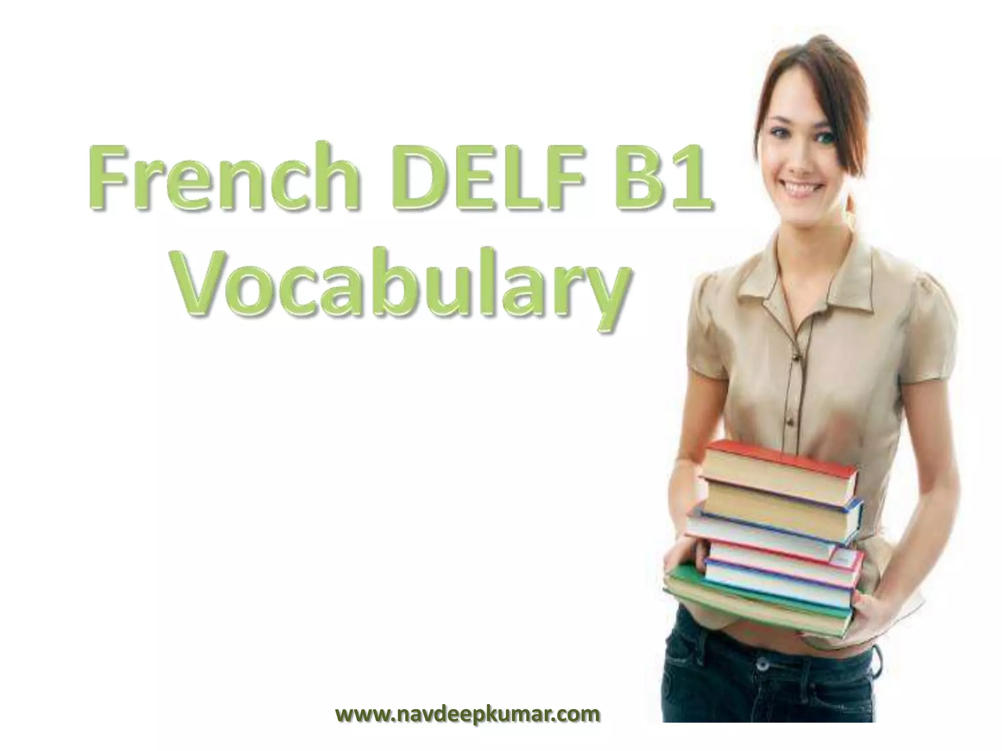 French DELF B1 Vocabulary | PPTX
