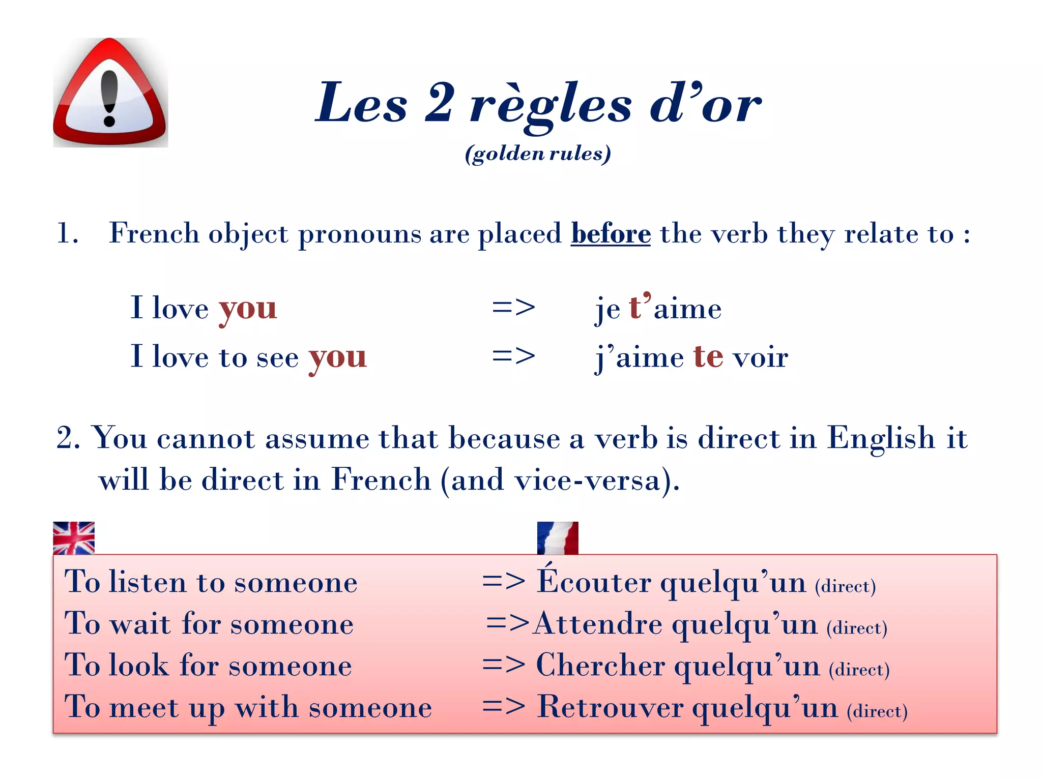 French direct pronouns | PDF