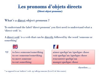 French direct pronouns | PDF