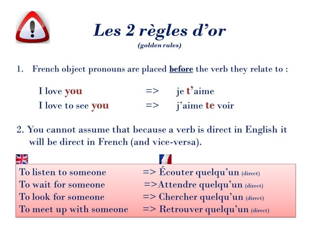 French direct pronouns | PPT
