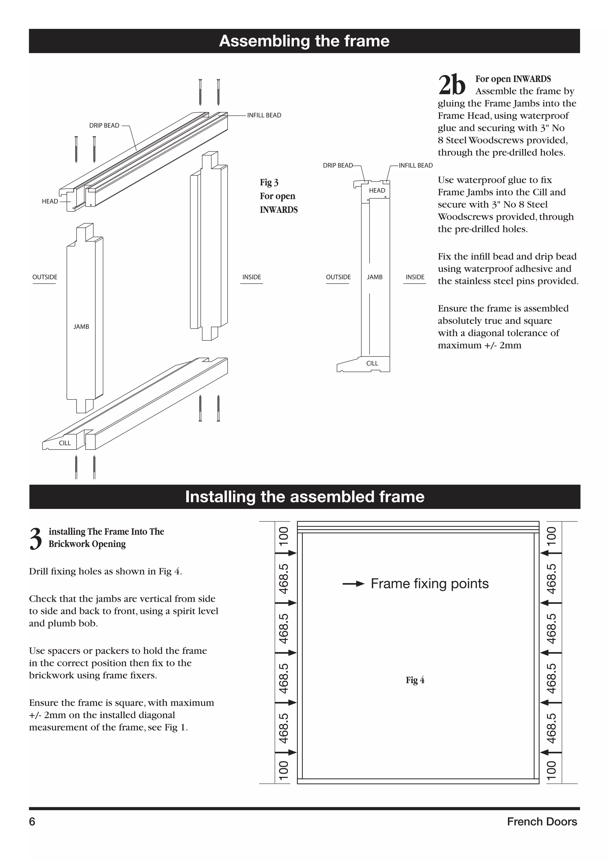French Door Pairs – Assembly Instructions | PDF