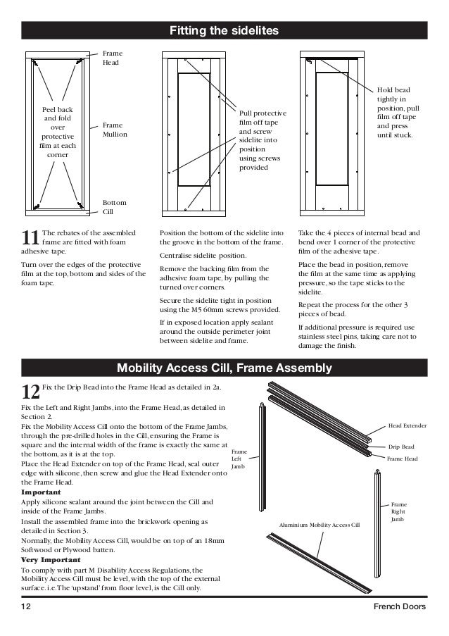 French Door Pairs – Assembly Instructions