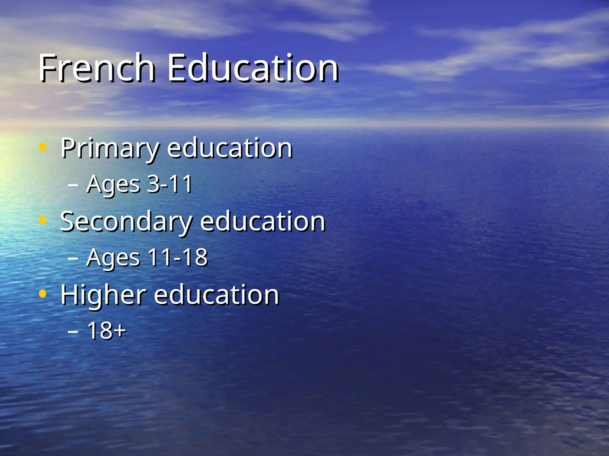 The French education system in Cecile ppt | PPT
