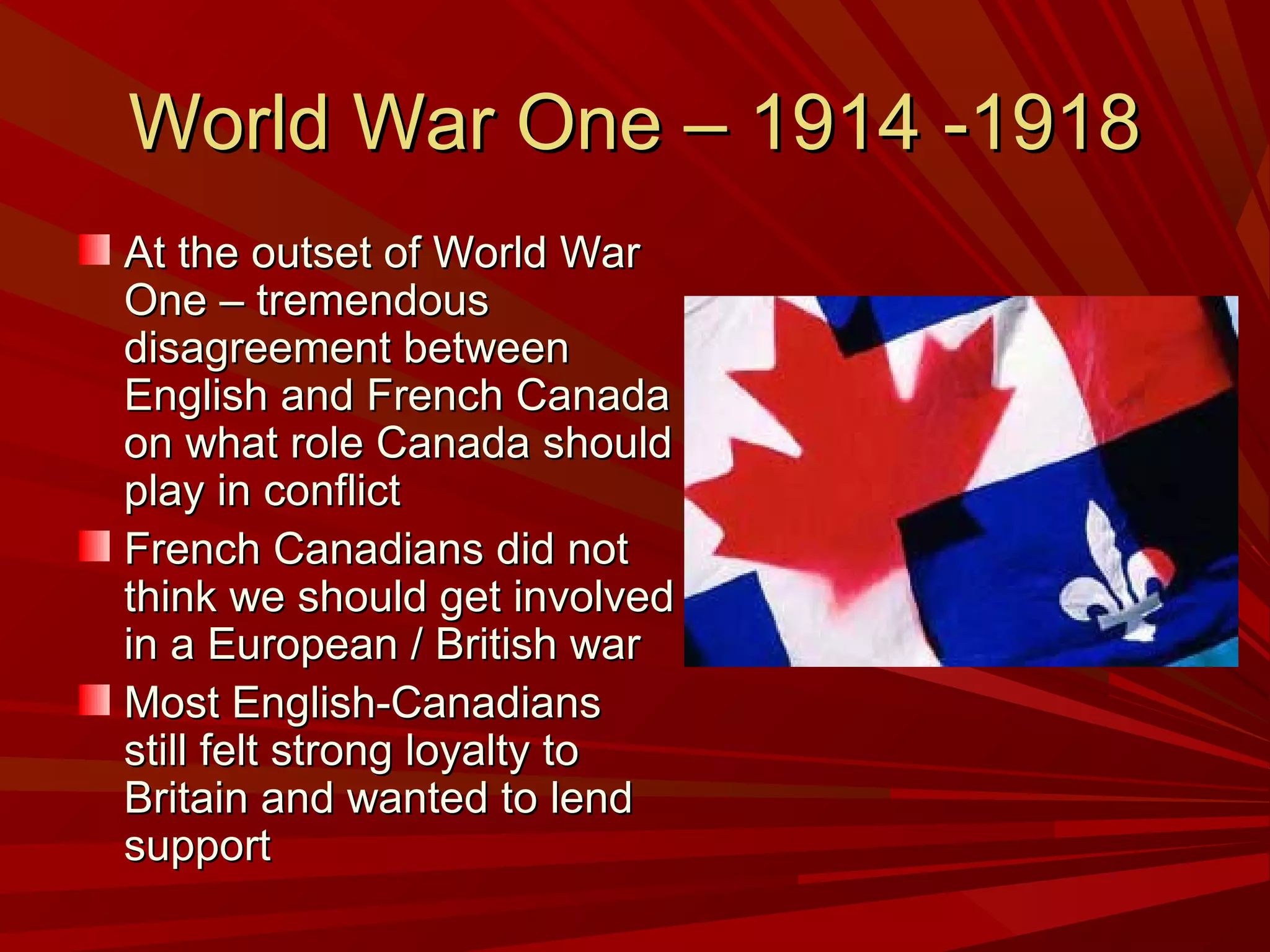 Canadian French-English Relations 1914-1970 | PPT