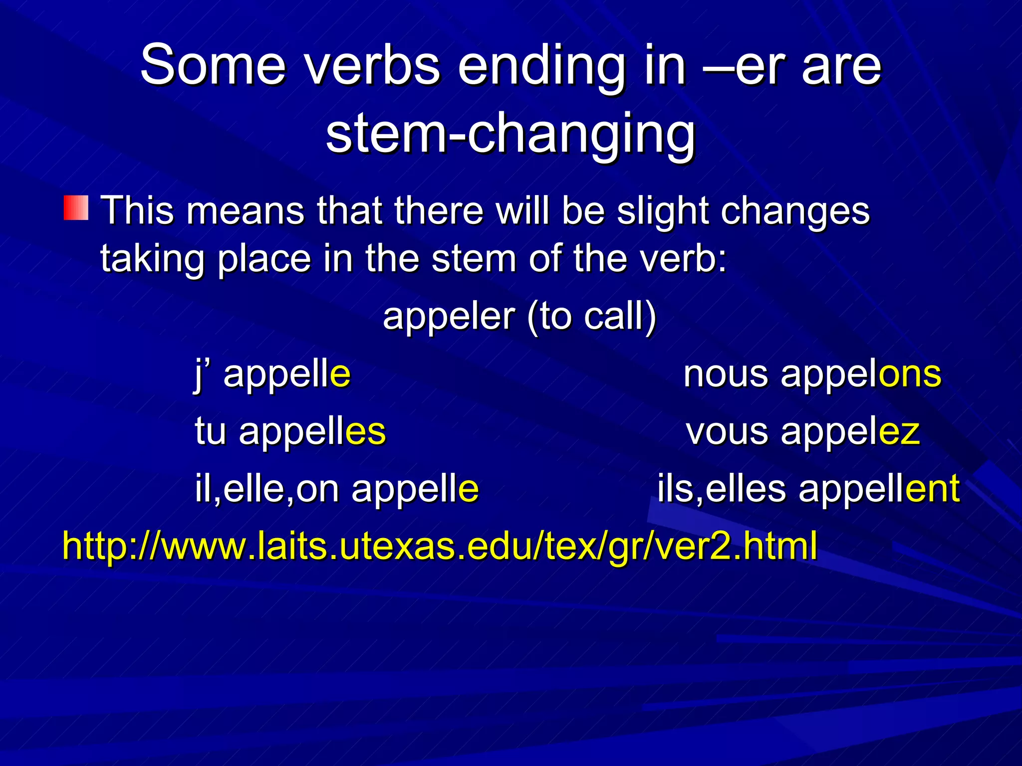 French –er verbs | PPT