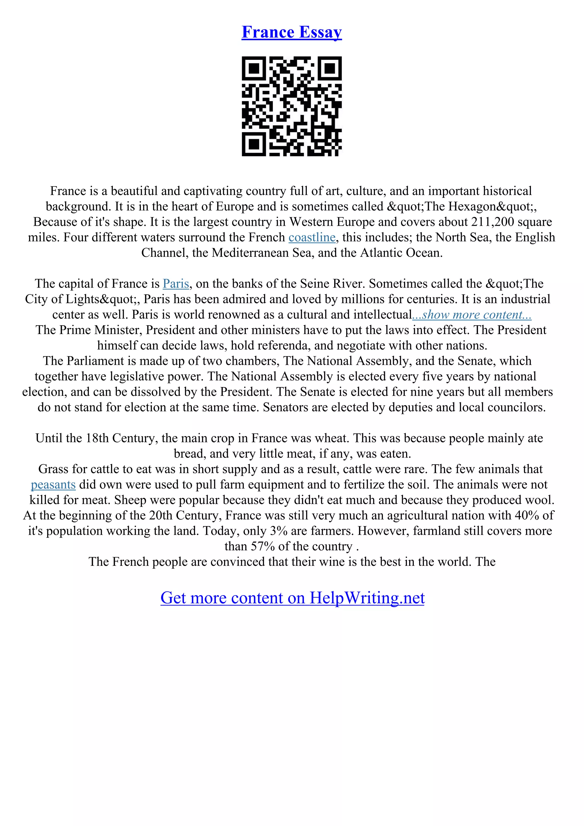 French Essay Example | PDF