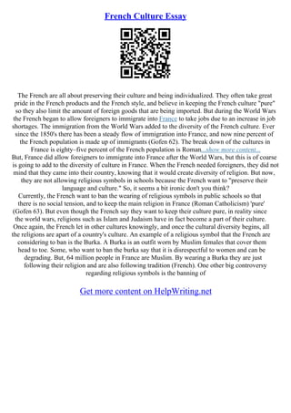 French Essay Example | PDF