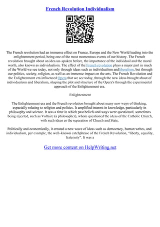 French Essay Example | PDF