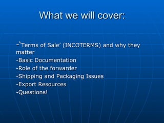 French Export | PPT