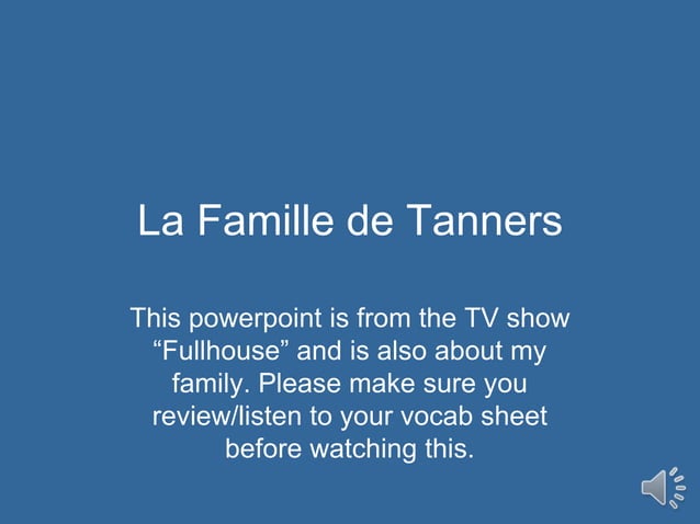 French family powerpoint with audio | PPTX