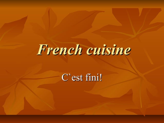 French food | PPT