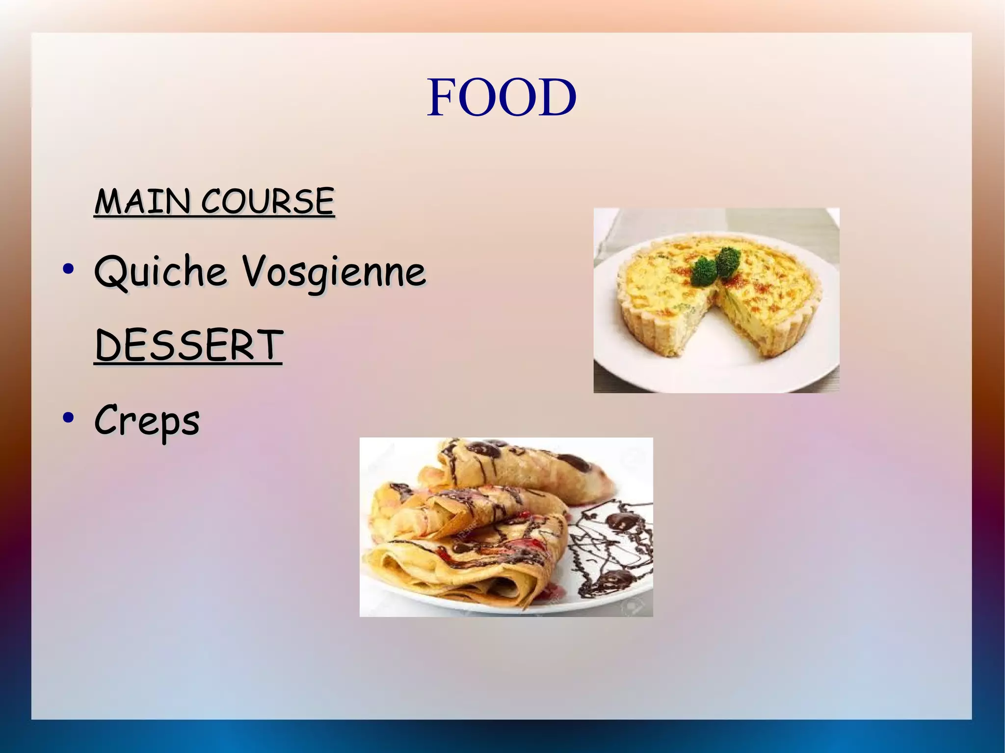 French food for our Multicultural breakfast. | PPT
