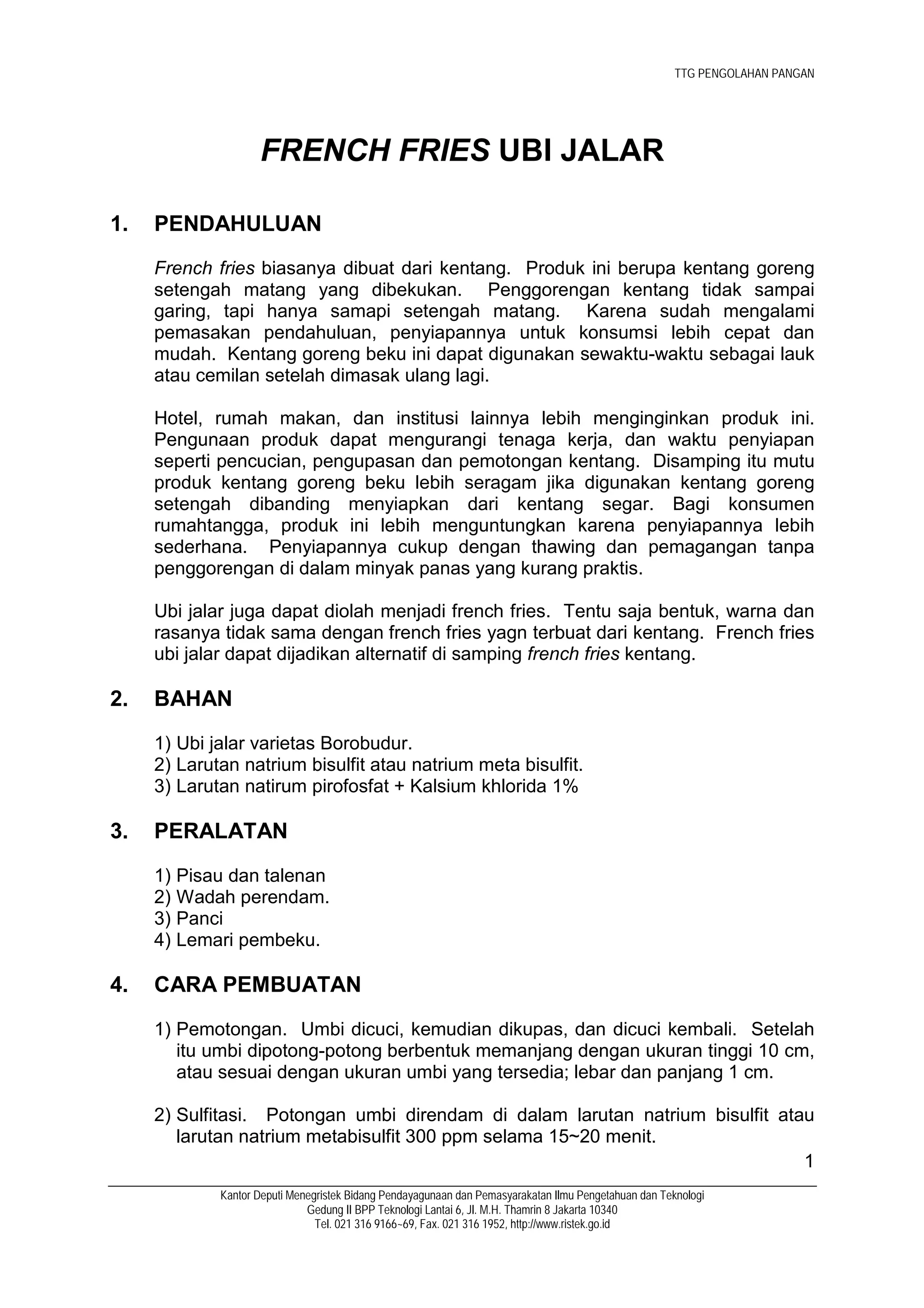 French fries ubi_jalar | PDF
