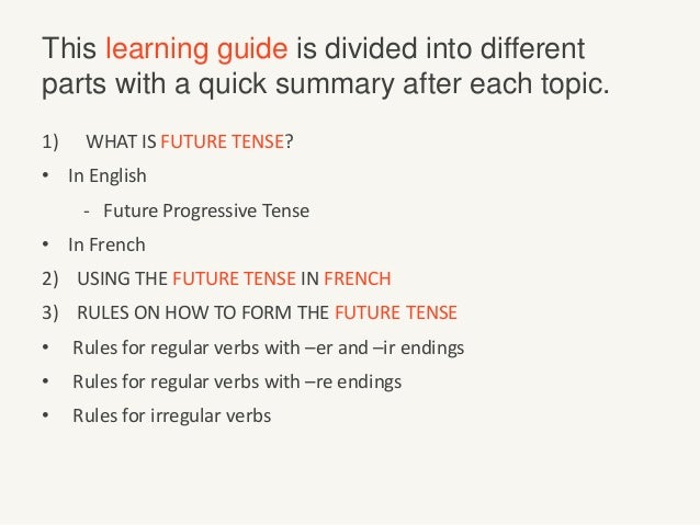 French Future Tenses french-future-tenses