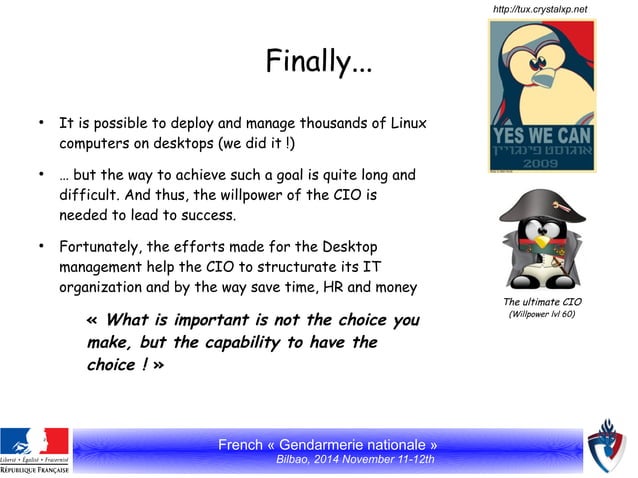 French gendarmerie nationale_ubuntu__libre_con_2014_bilbao | PPT