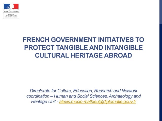 Alexis Mocio-Mathieu - French government initiatives to protect ...