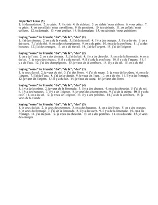 French grammar sheets | PDF