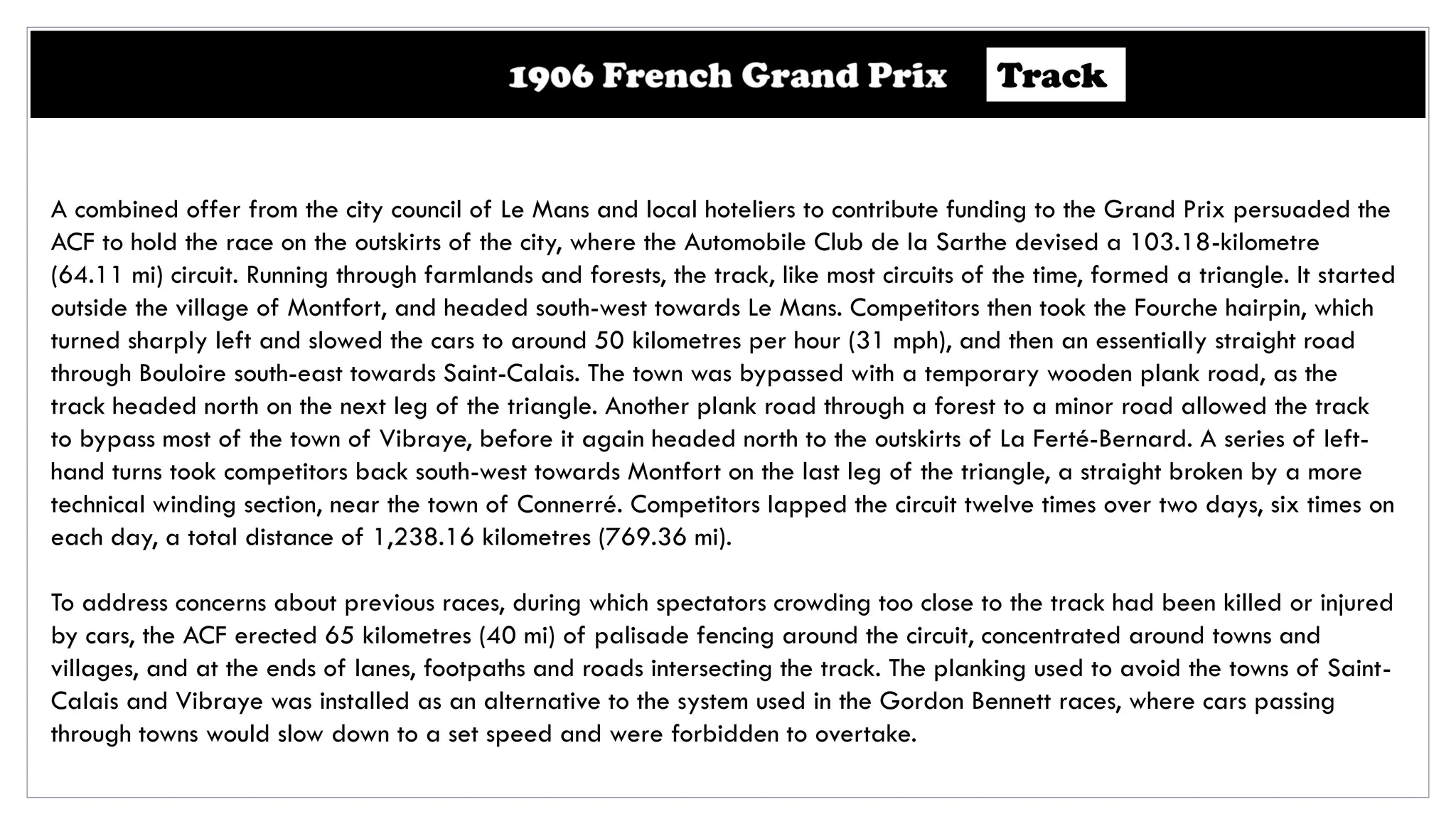 History about the first French Grand Prix year 1906 | PDF