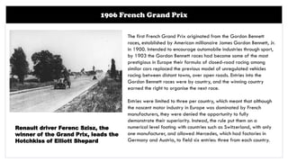 History about the first French Grand Prix year 1906 | PDF