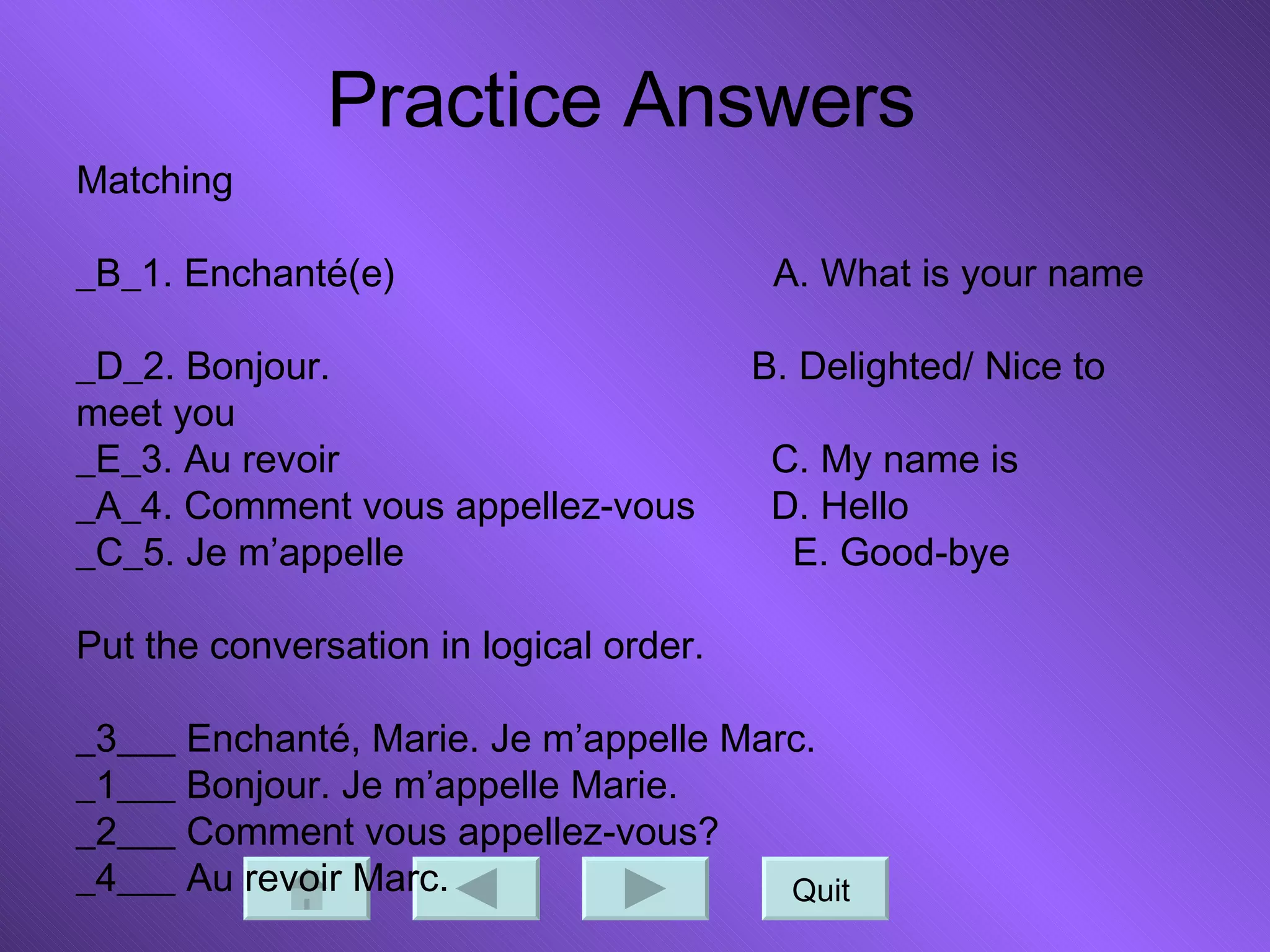 French Greetings | PPT