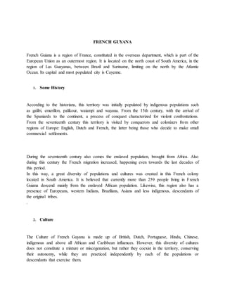 French guyana (english 1) | DOCX