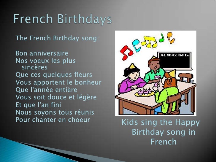 Happy Birthday Song In French The Cake Boutique Happy Birthday Song In French The Cake Boutique