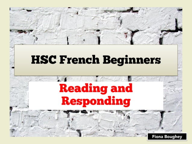 French hsc beginners | PDF