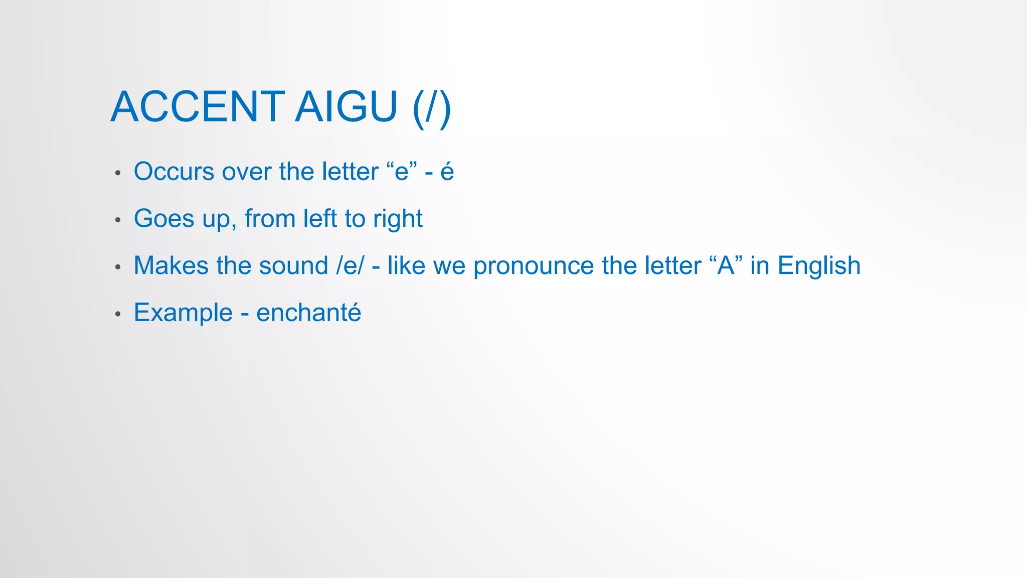 French i accent marks | PPT