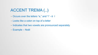 French i accent marks | PPT