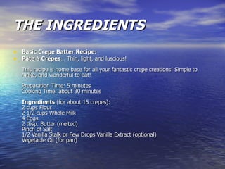 Frenchie Foods | PPT | Cooking | Food & Drink