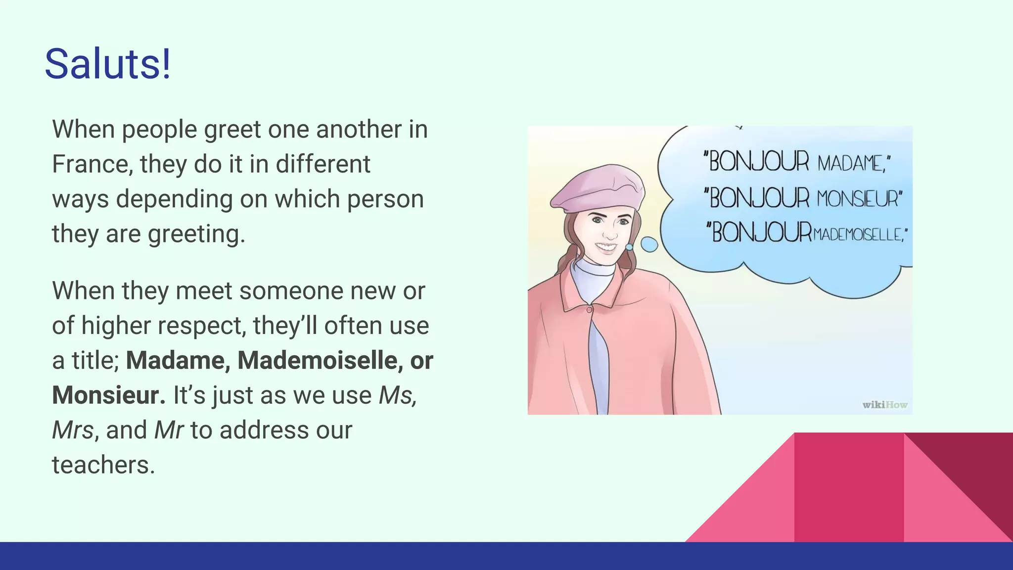 French i; lesson 1 a | PDF