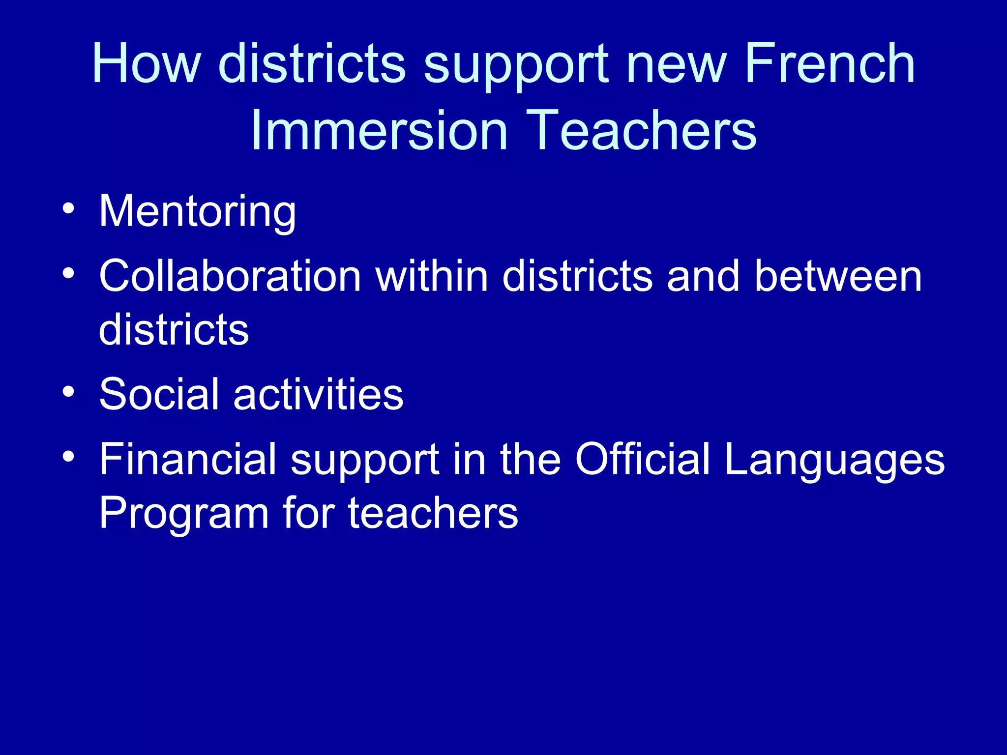 French immersion for student teachers | PPT
