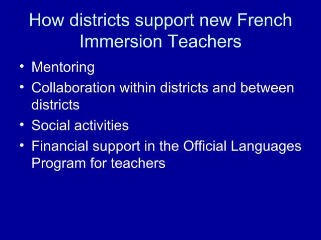 French immersion for student teachers | PPT